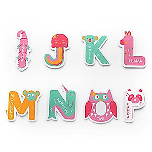 Stephen Joseph, Floating ABC Foam Bath 35-Piece Toy Set, (SJ1148), Small, Pink