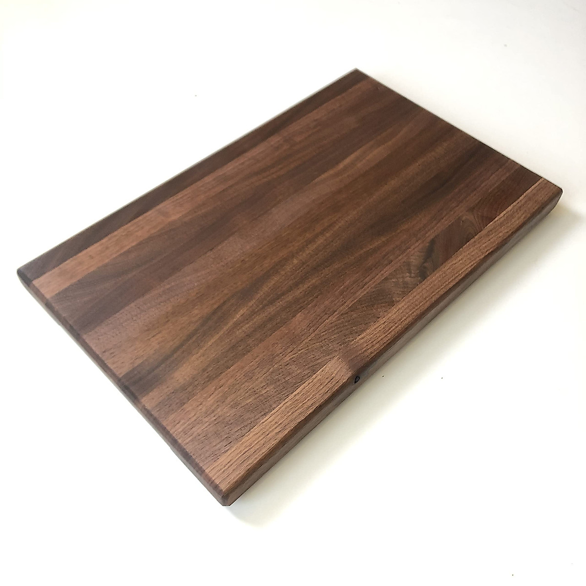 All Dark Black Walnut Cutting Board 15 x 10 with built in handles and Rubber Feet