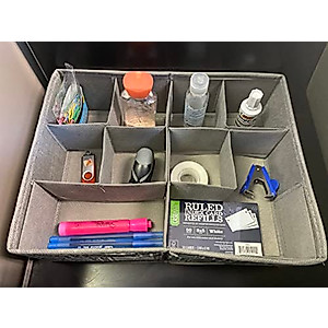 Elle Decor Heavy Duty-Adjustable 12 Grid Dresser Drawer and Closet Organizer- Ideal for Bedroom and Living Room- Storage Cube for Clothes and Accessories