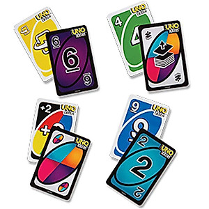 IsEasy Uno Playing Card Game Mattel Games Wild Card Uno Flip Uno (Wild Card uno)