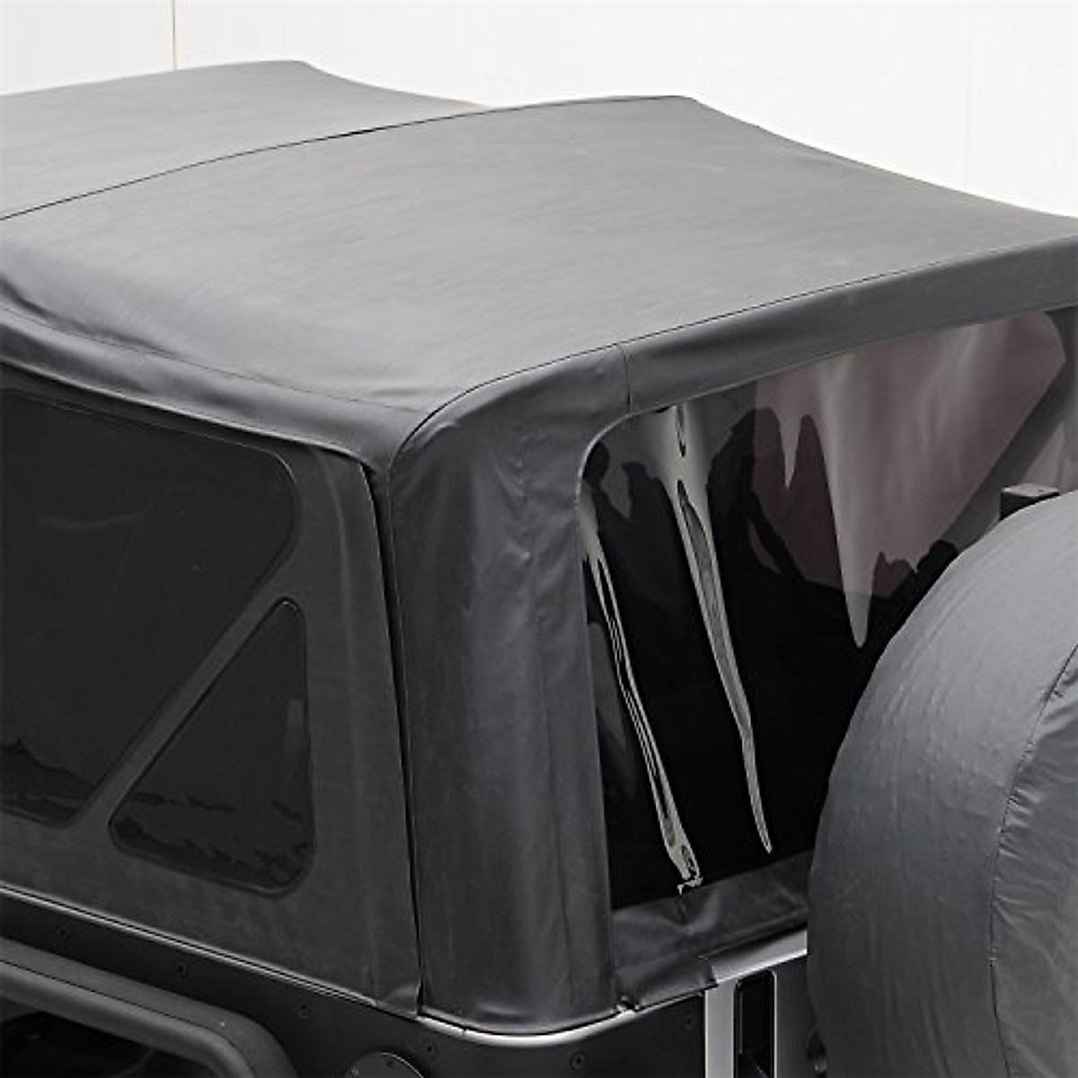 Smittybilt Replacement Soft Top with Tinted Windows and No Upper Doors (Black Diamond) - 9075235