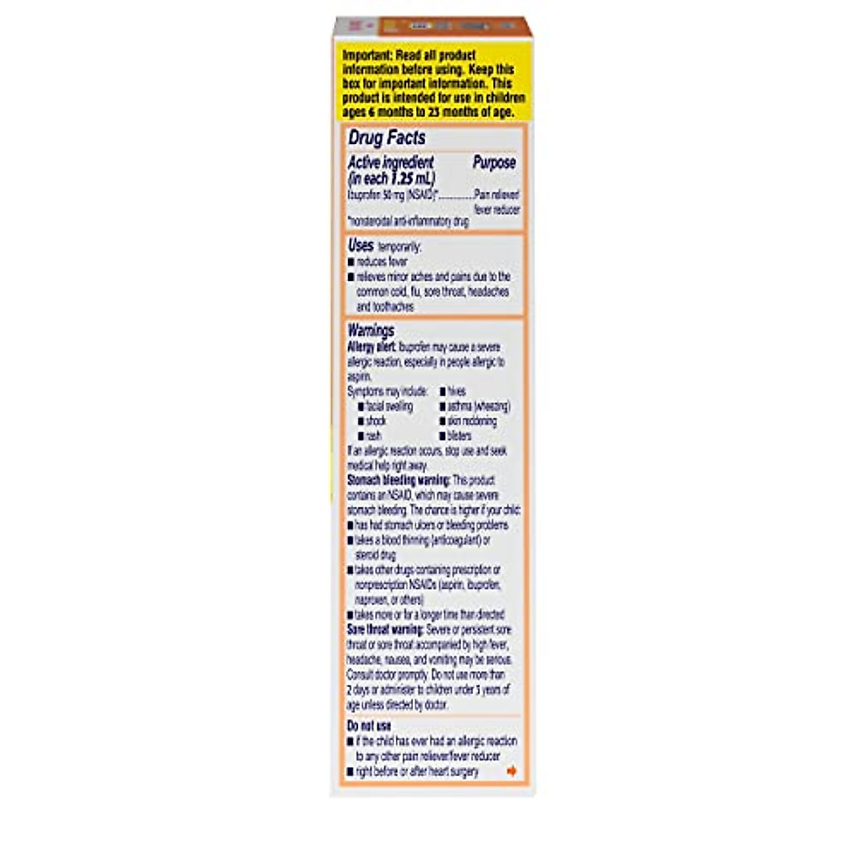 Motrin Infants Concentrated Liquid Medicine Drops with Ibuprofen, Berry, 1 fl. Oz