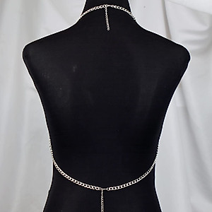 Gold Scale Body Chain Jewelry for Women Sexy Bikini Carnival Bra Harness Music Festival (Silver Color)