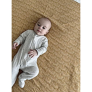 Little Jump 3 Pack Muslin Swaddle Blanket, Bamboo Cotton Muslin Baby Blankets for Girls & Boys, Baby Receiving Swaddles, Boho Rainbow Baby Essentials for Neutral (3 Pack (Rainbow 3))…