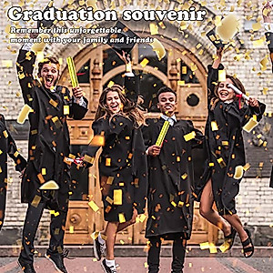 Yeunmu 5 Packs Confetti Cannons, 12 inch confetti cannons party poppers, gold confetti poppers for Graduation Wedding Birthday Parties and New Year's Eve Celebration
