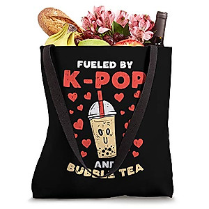 Fueled By K-Pop Bubble Tea Cute Korean Women Girls Teen Gift Tote Bag