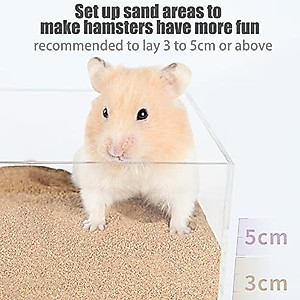 kathson Hamster Bath Sand 5.5LB Gerbil Dust Free Potty Litter Bathing Sand for Guinea Pig Chinchilla Rat Mice Small Animal