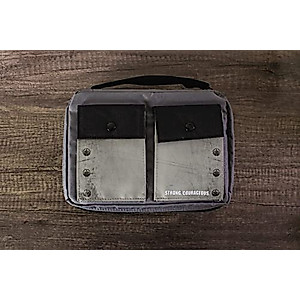 Bible Cover for Boys, Zippered, with Handle, Canvas, Gray, Medium