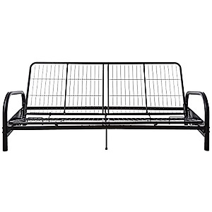 DHP Vermont Metal Futon Frame, Classic Design, Full Sized - Black