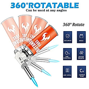 2 Pcs Butane Torch Head Master Torches Kitchen Blow Torch Chef Cooking Torches Lighter Adjustable Flame With Safety Lock Culinary Torch For Creme Brulee BBQ Butane Gas Not Included