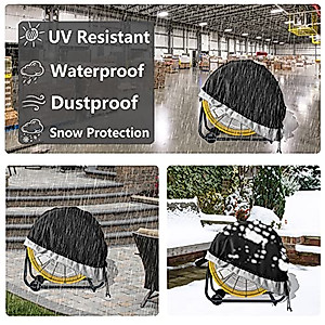 Bitubi Industrial Drum Fan Cover,Waterproof Outdoor Fan Covers,Compatible for 24 Inch Heavy Duty Metal Industrial Drum Fan,Black