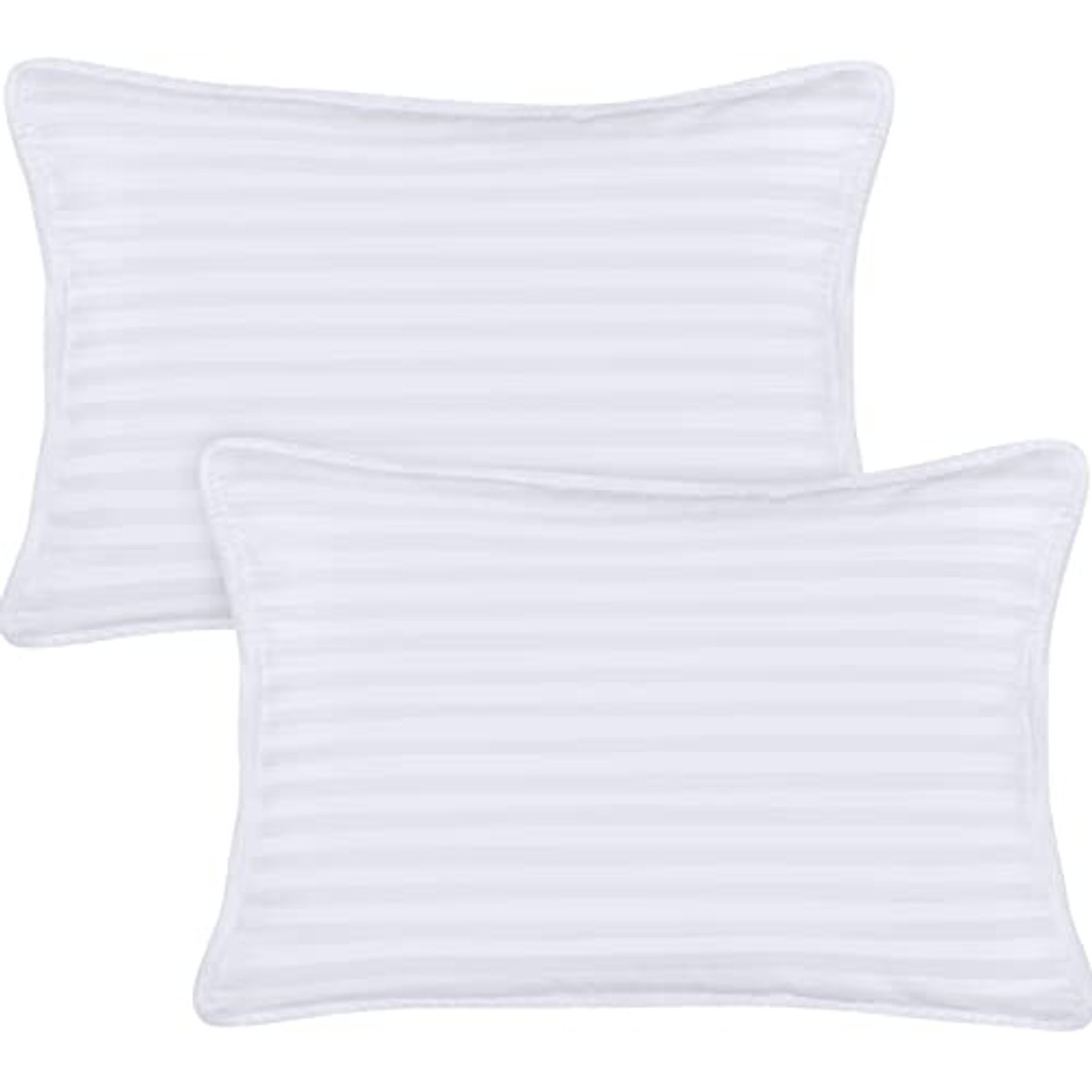 Utopia Bedding Toddler Pillow (White, 2 Pack), 13x18 Pillows for Sleeping, Soft and Breathable Cotton Blend Shell, Polyester Filling, Small Kids Pillow Perfect for Toddler Bed and Travel