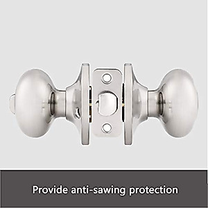 Probrico Entry Door Knob, Entrance Door Knobs Door Lock Set (10 Pack) (Keyed Alike, Combo Pack),Stainless Steel Door Handle for Interior/Exterior/Office/Front Door Use,Satin Nickel Finish
