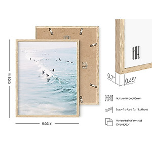 HAUS AND HUES Beach Wall Art Prints - Set of 4 Ocean Beach Decor Art Prints, Nautical Themed Beach Wall Decor and Decorations for Home Beach Art Prints and Beach Decor for Bedroom (Beige Frame, 8x10)