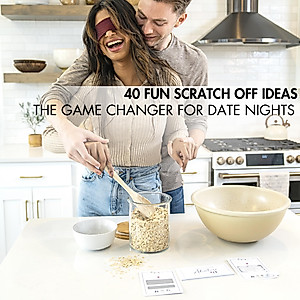 ZICOTO 40 Fun Date Night Ideas for Couples - The Perfect Scratch Off Card Deck Game for Unique Date Night Adventures - Great for Him/Your Boyfriend, Husband, Girlfriend or Wife