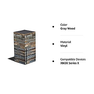 MIGHTY SKINS Skin Compatible with Xbox Series X - Gray Wood | Protective, Durable, and Unique Vinyl Decal wrap Cover | Easy to Apply, Remove, and Change Styles | Made in The USA (MIXBSERX-Gray Wood)