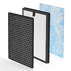 iSingo AirMax8L True HEPA Replacement Filter for Okaysou AirMax8L Air Purifier, 3-in-1Blue Ultra-Filter True HEPA Filter & 2-in-1 Duo-Filter Carbon Filter
