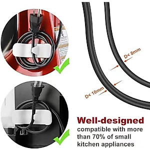 6 pieces for kitchen appliance wire storage box, self-adhesive wire rack wire storage box, used for mixer, air fryer, keep kitchen appliance wire neat