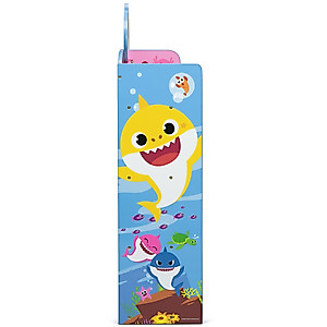 Delta Children Wooden Playhouse 4-Shelf Bookcase for Kids, Baby Shark, 10.23"D x 19.88"W x 40.35"H