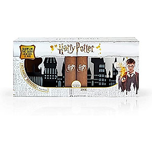 Harry Potter Hogwarts Castle Metal Bookends | Die Cut Metal Bookends with Hogwarts Castle Silhouette Glow in The Dark Design | Ideal for Harry Potter Book Collections & More