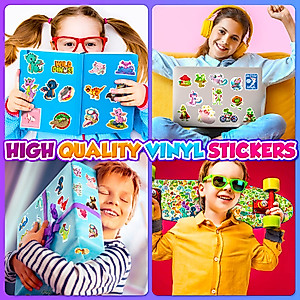 Cute Animal Stickers for Kids,200 Pcs Cute Waterproof Cartoon Stickers Dinosaur Stickers Water Bottle Stickers Waterproof Skateboard Laptop Stickers Computer Phone Stickers for Kids Teens Girls