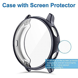 EZCO 4-Pack Screen Protector Compatible with Samsung Galaxy Watch Active 2 40mm (Not for Galaxy Watch 4), Full Coverage Plated Soft TPU Case Screen Protective Cover Bumper for Active 2 Watch