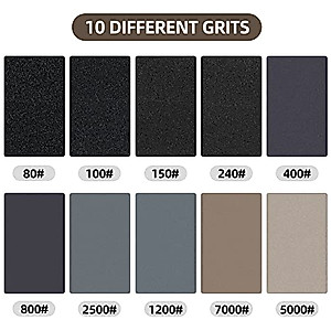 100PCS 2 Inch Sanding Discs Assorted 80-7000 Grits 2” Wet/Dry Sander Pads with 1/4” Shank Backing Plate and Hook & Loop Soft Foam Buffering Pad for Drill Grinder Rotary Tools Attachment