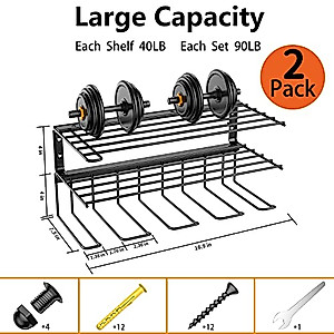 2 Pack Power Tool Organizer Wall Mount,Heavy Duty Metal Drill Holer with Screwdriver Holder,Tool Organizers and Garage Storage Rack for Garage Organization,Tool Shelf Holder for Lifetime Use