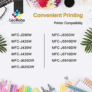 LeciRoba LC75 Ink Cartridges for Brother lc75 Ink Cartridge and LC79 XL LC71 Ink cartridges for MFC-J7510DW MFC-J6910DW MFC-J835DW MFC-J430W MFC-J6510DW MFC-J280W (8 Black,4 Cyan,4 Magenta,4 Yellow)