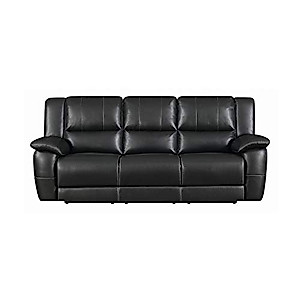 Lee Pillow Arm Motion Sofa Black