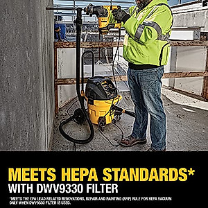 DEWALT Wet-Dry Vacuum / Dust Extractor, 10-Gallon, HEPA/RPR (DWV012)