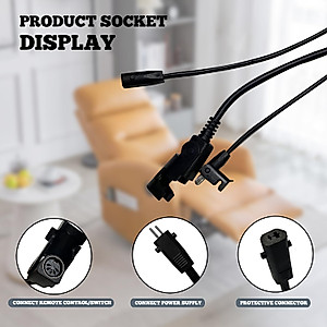 Kroshine Power Recliner Motor Replacement with Cord Model ML8-233 Linear Actuator for Sofa Lift Chair Couch Massage Seat Bed, Aluminum