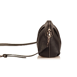 Ainifeel Women's Genuine Leather Small Shoulder Handbags Crossbody Bags Wallet Purse (Small 9.4''(W) x 3.1'' (D) x 6.5'' (H), Black)