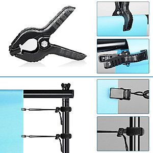 SLOW DOLPHIN Pipe and Drape Photography Backdrop Stand Kit Adjustable Photo Background Stand 10ft x 10ft with Metal Base for Parties Weddings Birthday Party Events Photo Booth