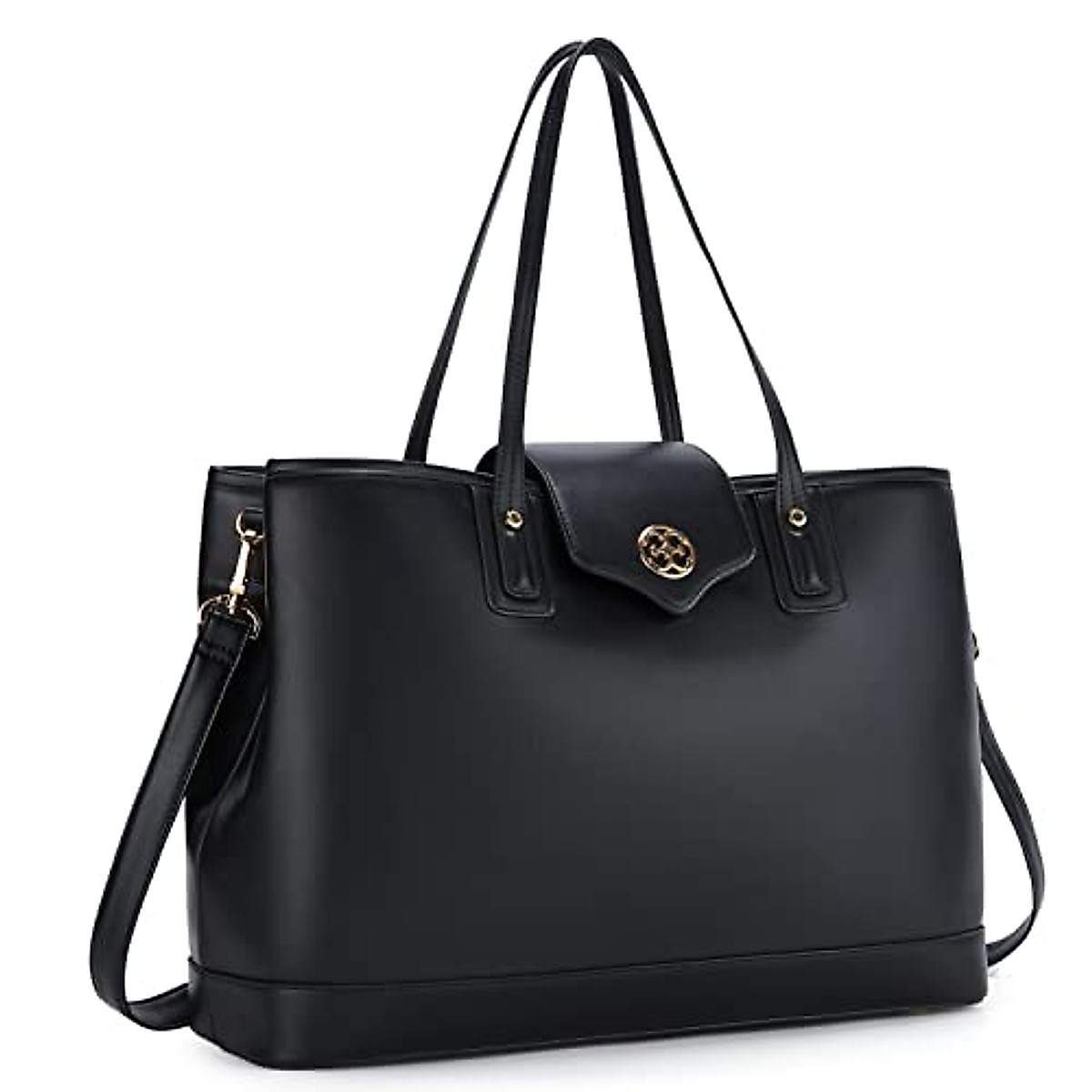 Missnine Women Laptop Bag 15.6 in Vegan Leather Briefcase Large Laptop Purse Work Tote Bag for Office Business