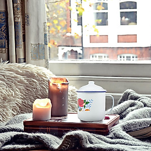 FOMIYES Home Decor Wine Glasses enamel mug tea mug drinking cups retro coffee mugs wine mug water cup for farmhouse home cups with lids office helium infused beer Disposable Coffee Cups Wine Glasses