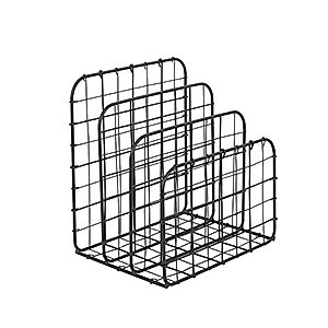 Spectrum Diversified Vintage Cabinet & Countertop Cookware & Bakeware Plate Rack & Lid Holder, Bakeware & Pan, Rustic Farmhouse Kitchen Cabinet Organizer, Rack, Industrial Gray