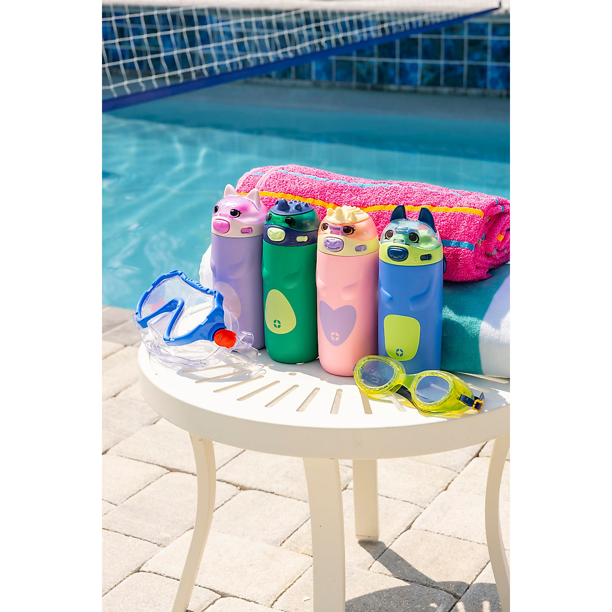 Ello Ellies 12oz Vacuum Insulated Stainless Steel Kids Water Bottle with Straw and Built-in Carrying Handle and Leak-Proof Locking Lid for School Backpack, Lunchbox and Outdoor Sports, Dino