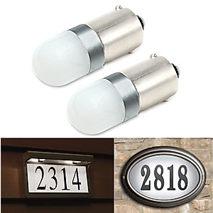 Lighted Address Sign Premium LED Replacement Bulb Kit | 10-30 Volt AC/DC Compatible | Fits Miniature Bayonet (Ba9S) Sockets | Pack of 2 Bulbs