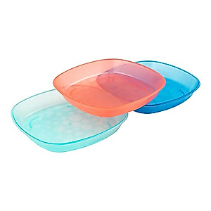 Dr. Brown's Stackable Plate Set for Toddlers and Babies, BPA Free - 3-Pack, 4m+