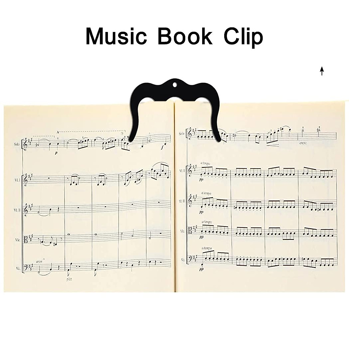 4 Pieces Music Book Clip- Page Holder for Sheet Music Stands, Pianos, Musicians