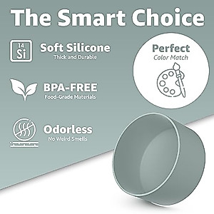 Jmoe USA 3-Pack Boot Sleeve Covers for Simple Modern 40oz & 30oz Trek Tumbler With Handle | Travel Mug | Protects Against Dents & Scratches | Fits Summit Bottles | Soft Silicone (Sea Glass Sage)