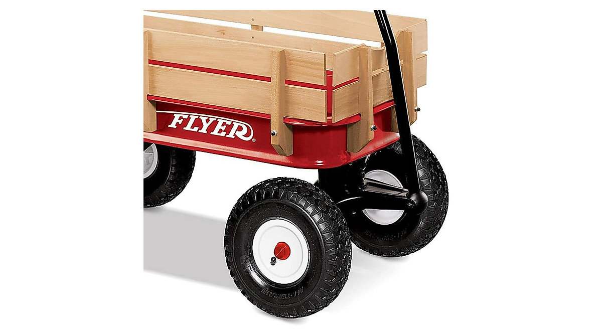 Radio Flyer Full Size All Terrain Classic Steel Pull Along Wagon with ...