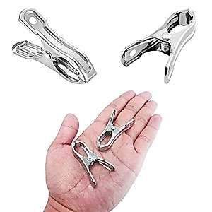 Samhopo 40 PCS Garden Clips, Greenhouse Clamps Made of Stainless Steel, Greenhouse Clips for Netting, Have a Strong Grip to Hold Down the Shade Cloth or Plant Cover on Garden Hoops or Greenhouse Hoops