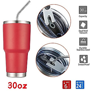 Personalized Photo 20oz 30oz Stainless Steel Tumbler,Custom Coffee Tumbler Cup With Lid And Strawstraw Vacuum Insulated With Text Photo Logo (PERSONALIZED)
