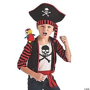 Fun Express Stuffed Parrot on Shoulder - Pirate Costume Accessory for Kids - Halloween Costumes - VBS Vacation Bible School Supplies/Decor
