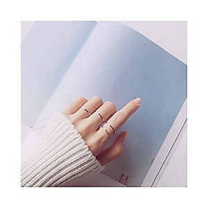 Minimalist 1mm Midi Thin Open Band Ring S925 Sterling Silver Adjustable Stacking Wedding Promise Rings for Women Men