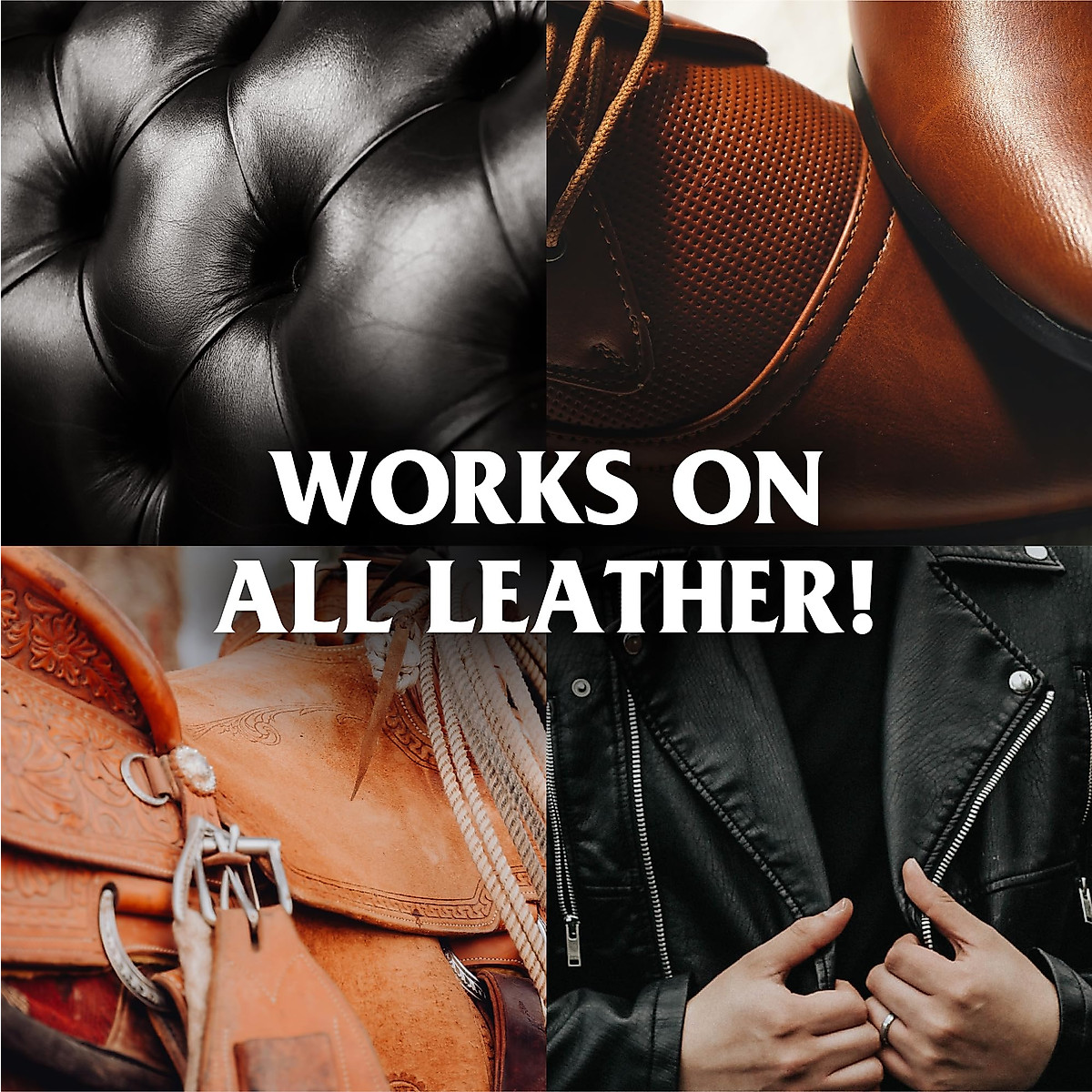 Mr. Leather Cleaner and Conditioner (16 oz) - Safe for All Leather & Vinyl - Hydrate and Shine with Water-Repellent Protection for Couches, Car Interior, Shoes, and Bags