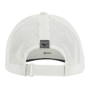 Mizuno Tour Vent Adjustable Hat | White-Black | Unisex | ONE Size FITS All (ONE)