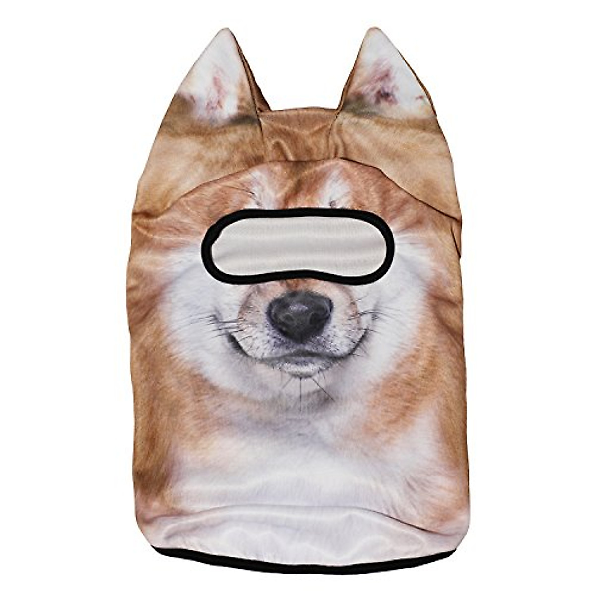 wtactful 3D Animal Ears Balaclava Windproof Face Mask Protection for Skiing Snowboard Cycling Motorcycle Music Festivals Raves Halloween Party Summer Winter Cold Weather Outdoor Shiba Dog MEB-03